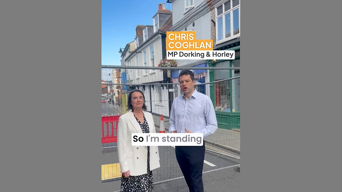 Sinkhole in Dorking's West Street - Chris Coghlan MP